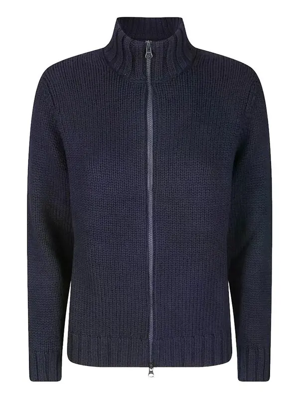 Labo.art Monte Ribbed-knit Zip-up Cardigan - Blue