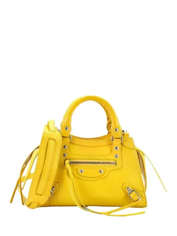 Balenciaga Neo Classic City Bag Leather Mini Shoulder Bag - Yellow