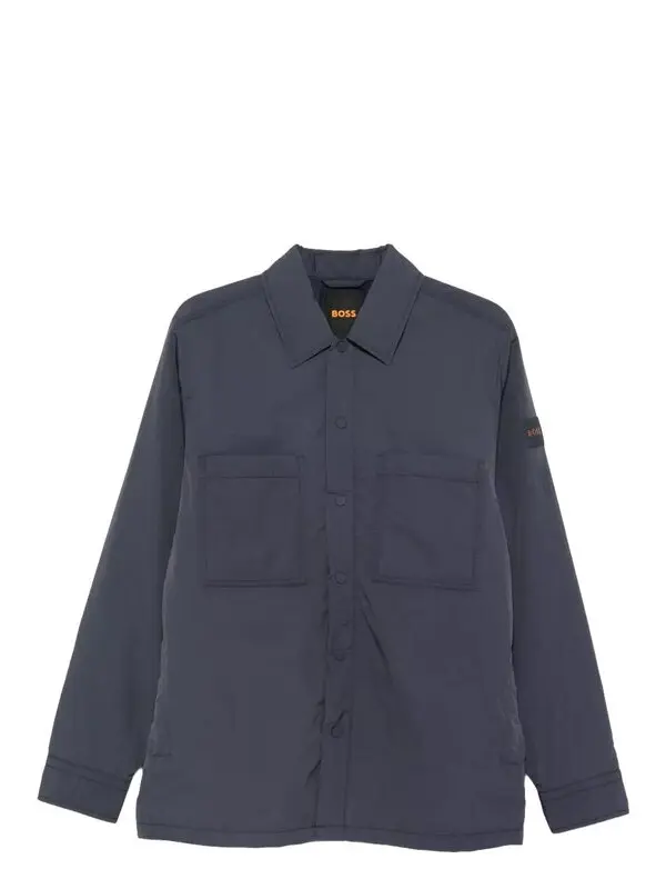 BOSS Logo-patch Chest-pocket Jacket - Blue