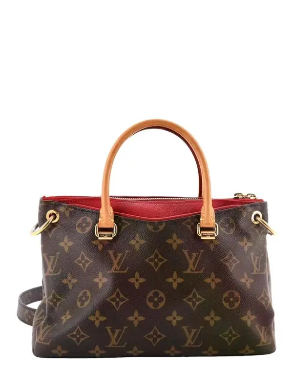 LOUIS VUITTON Pallas Tote Monogram Canvas Shoulder Bag - Brown