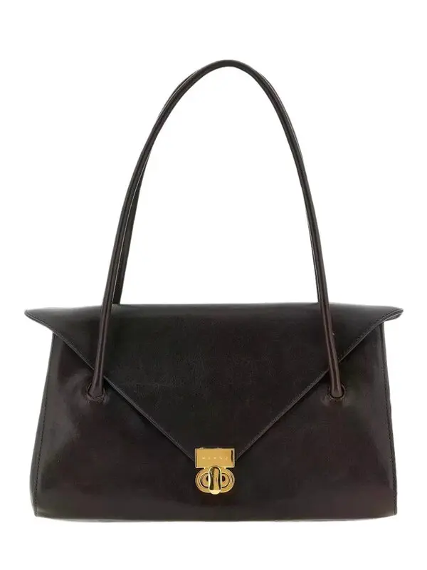 Marni East-west Leather Shoulder Bag - Brown