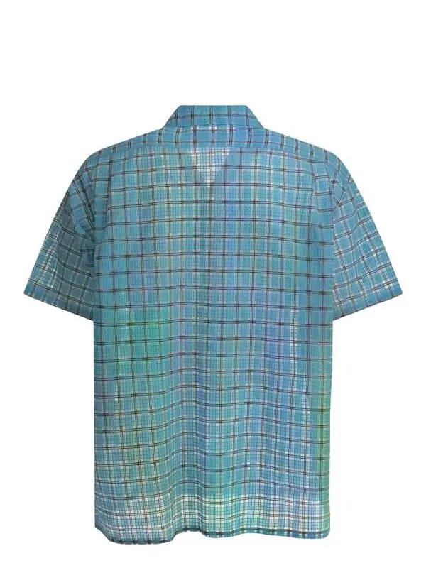 BEAMS Check-pattern Short-sleeve Shirt - Blue