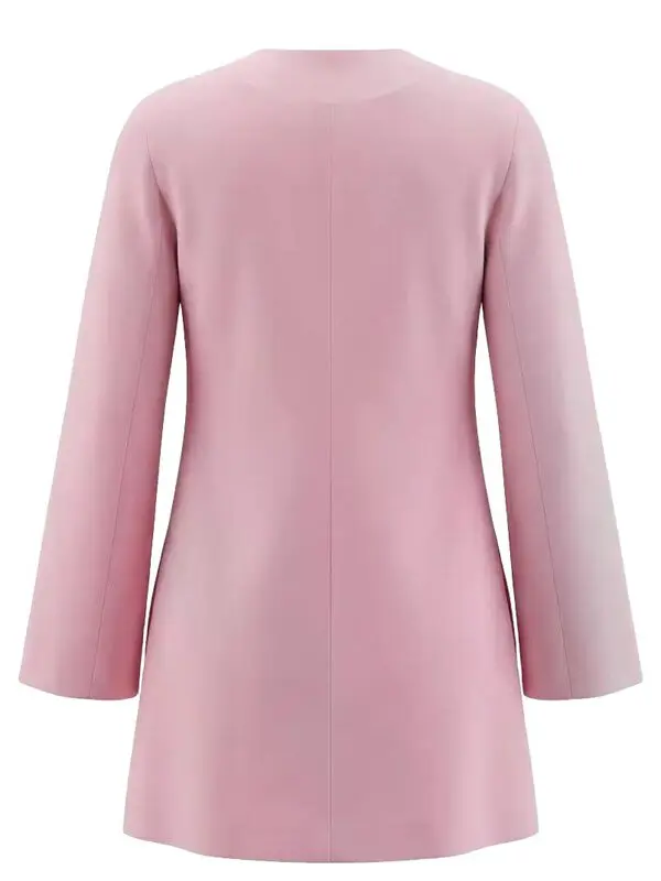 Valentino Garavani Patch-detail Flared-sleeve Mini Dress - Pink