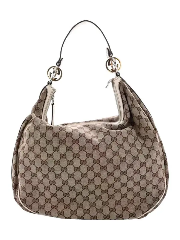 Gucci Gg Canvas Medium Hobo Bag - Brown