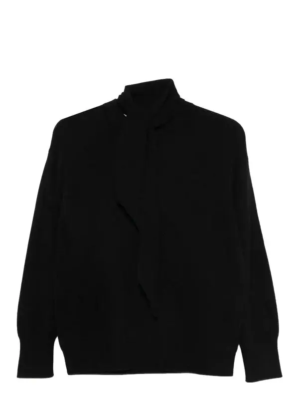 Marella Scarf Detail Sweater - Black