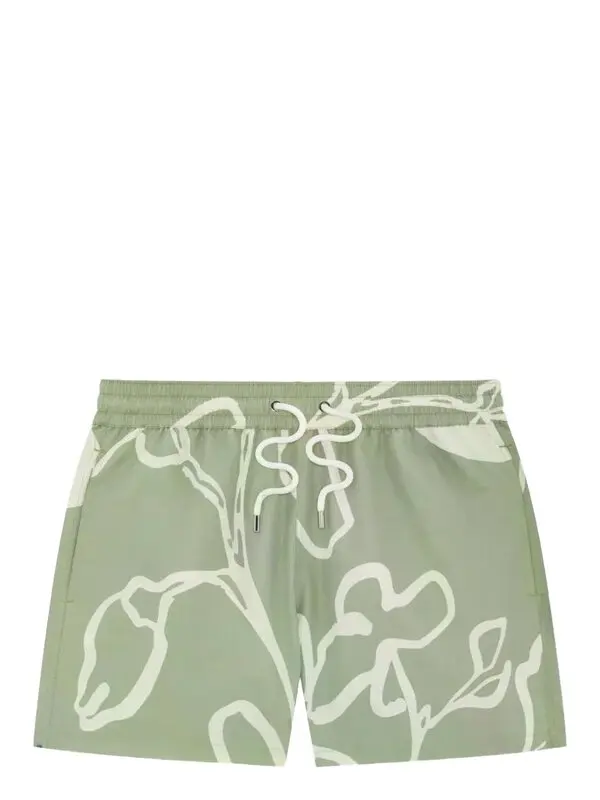Frescobol Carioca Printed Swim Shorts - Green