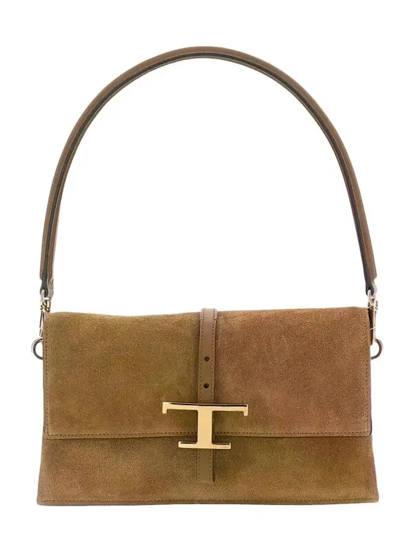 TOD'S Timeless Suede Shoulder Bag - Brown