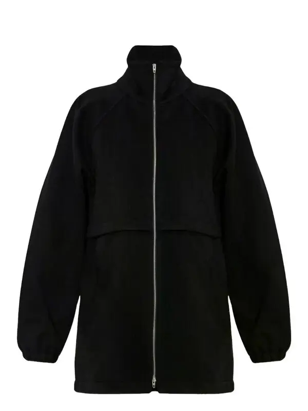 JIL SANDER Wool Stand Collar Jacket - Black