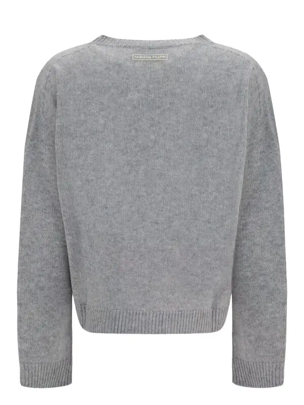 Fabiana Filippi Crew-neck Mélange Sweater - Grey