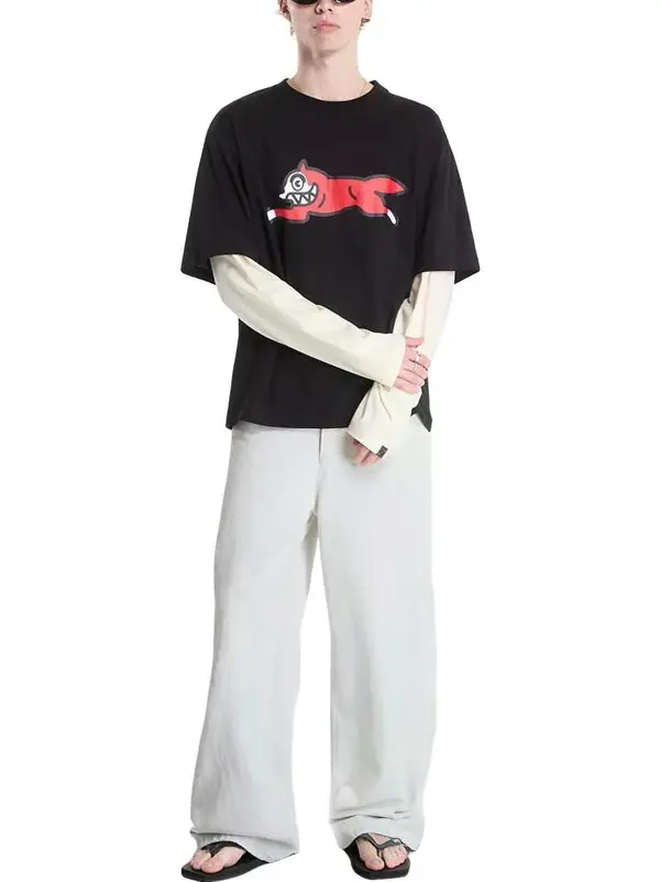 BILLIONAIRE BOYS CLUB - ICE CREAM Running Dog Layered Long-sleevet-shirt - Black