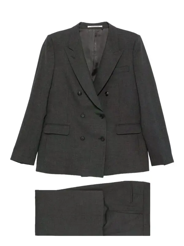 Tagliatore Double-breasted Peak-lapels Suit - Grey