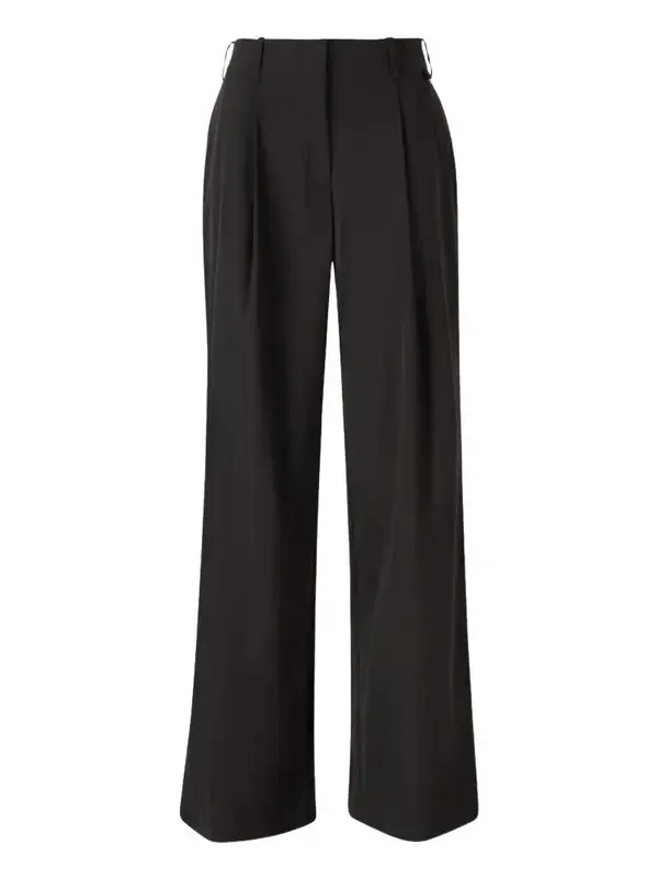 Herno Pleated Wide-leg Trousers - Black