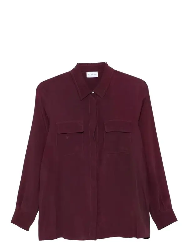 Marella Button-up Chest Pocket Shirt - Red