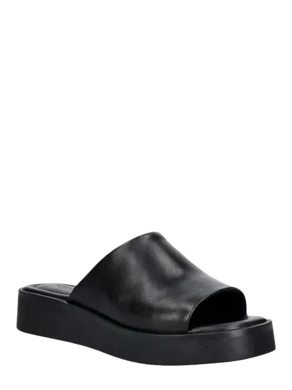 VAGABOND SHOEMAKERS Danya Leather Flatform Slides - Black