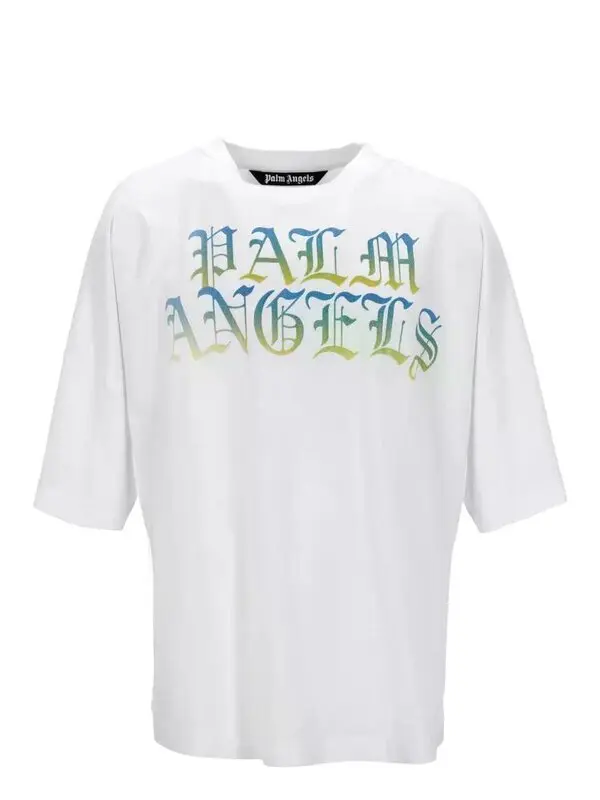 Palm Angels Gothic-logo Oversized T-shirt - White