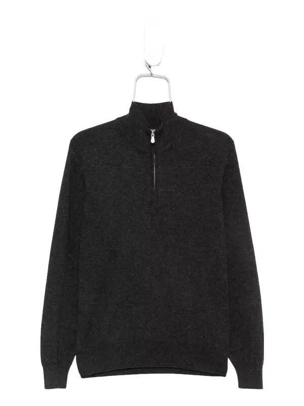 Brunello Cucinelli Half-zip Wool Sweater - Grey