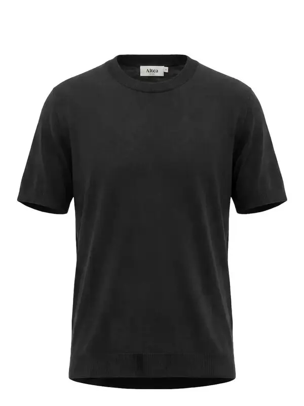 Altea Fine-knit Short-sleeve T-shirt - Black