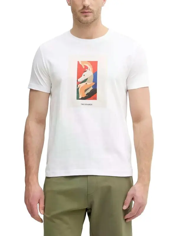 TRUSSARDI Graphic-print T-shirt - White