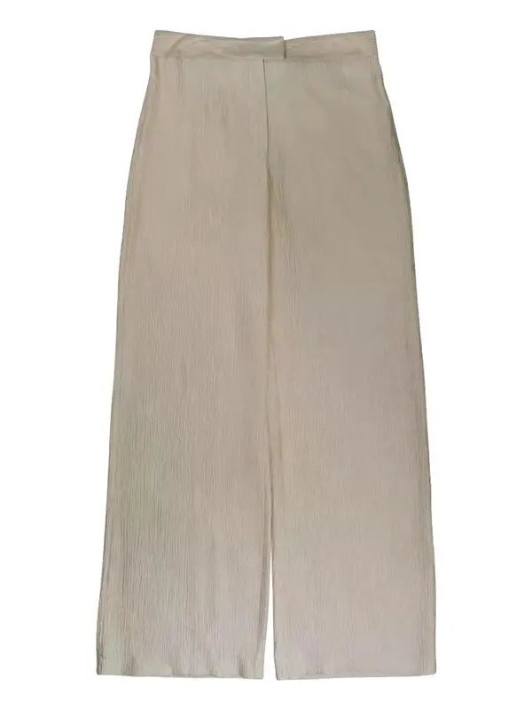 OSCAR THE COLLECTION Crinkled Wide-leg Trousers - Neutrals