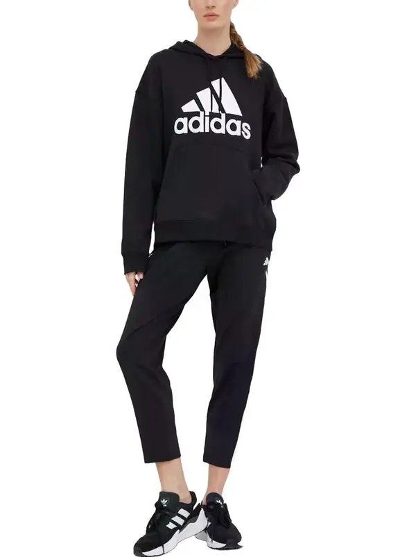 Adidas Hooded Logo Sweatshirt - Black