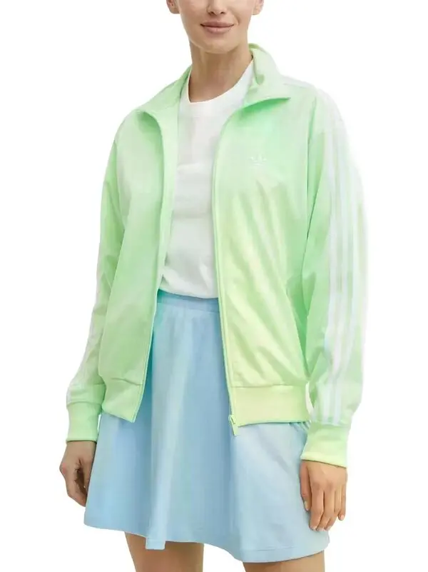 Adidas Three-stripe Zip Jacket With Logo Detail - Green
