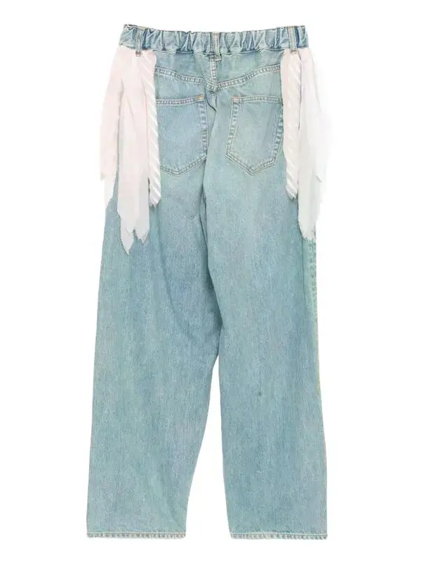 Undercover Scarf Detail Faded Jeans - Blue