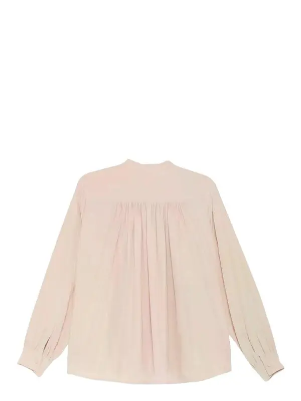 YVES SALOMON Pleated Silk Crepe Shirt - Neutrals