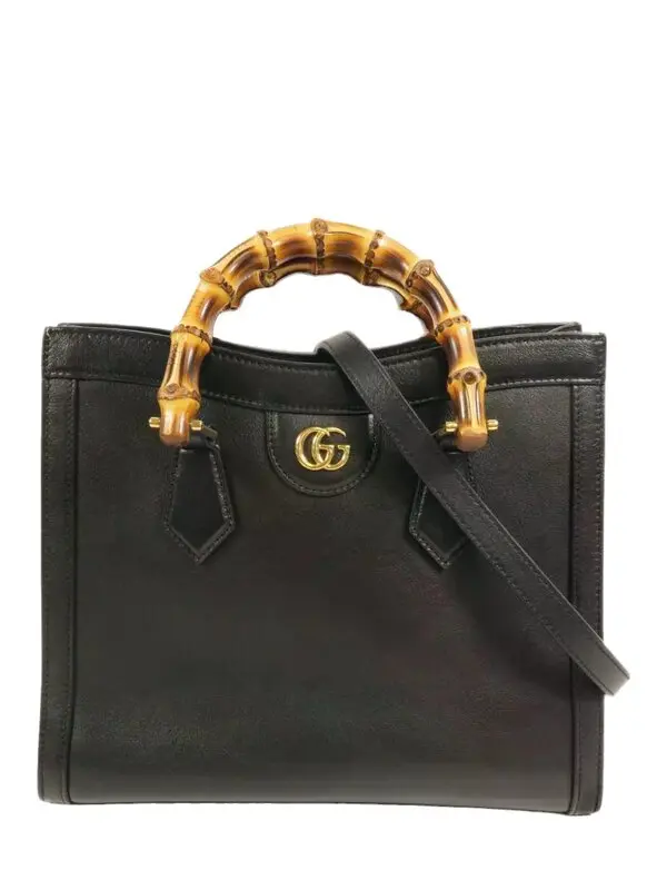Gucci Diana Bamboo Tote Bag - Black