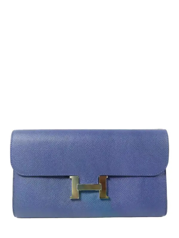 Hermès Constance Epsom Leather Wallet - Blue