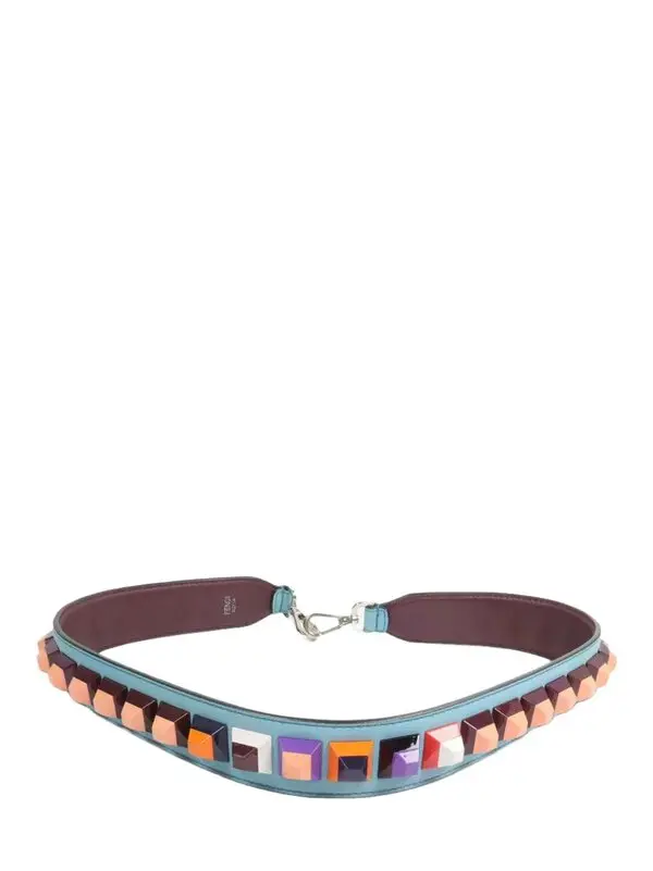 Fendi Studded Leather Bag Strap - Blue