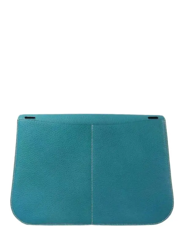 Hermès Halzan Leather Tote Bag - Blue