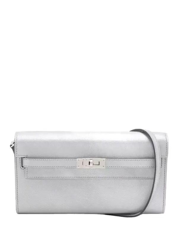 Hermès Kelly To Go Wallet Crossbody Bag - Silver