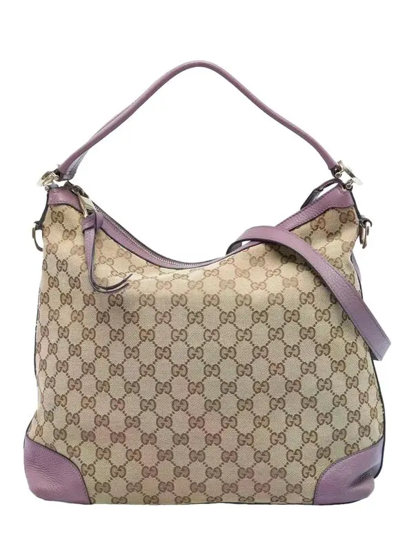 Gucci Gg Canvas Hobo Satchel - Purple