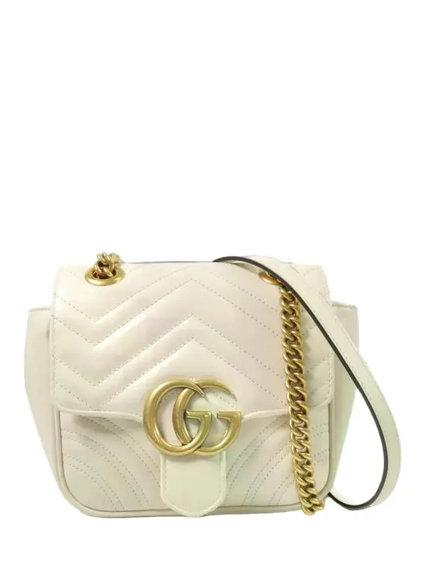 Gucci Mini Gg Marmont Shoulder Bag - Neutrals