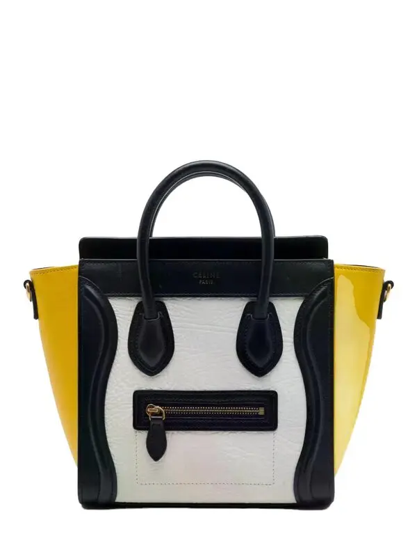 Celine Nano Luggage Tote Satchel - White