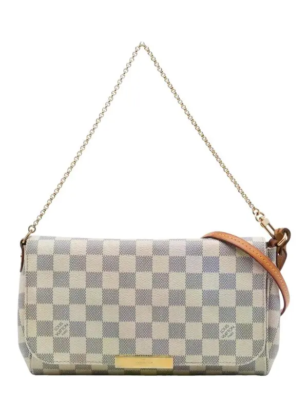LOUIS VUITTON Damier Azur Favorite Mm Satchel - White