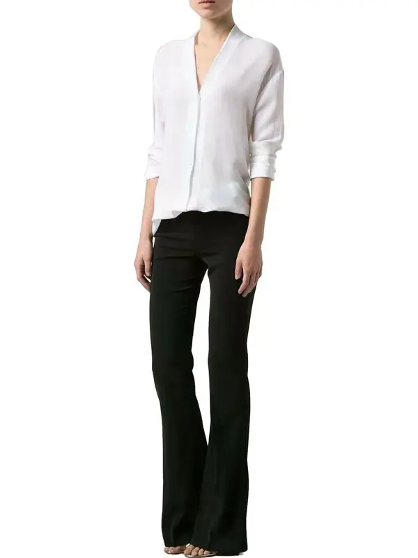 Avenue Montaigne Pull-on Flared Trousers - Black