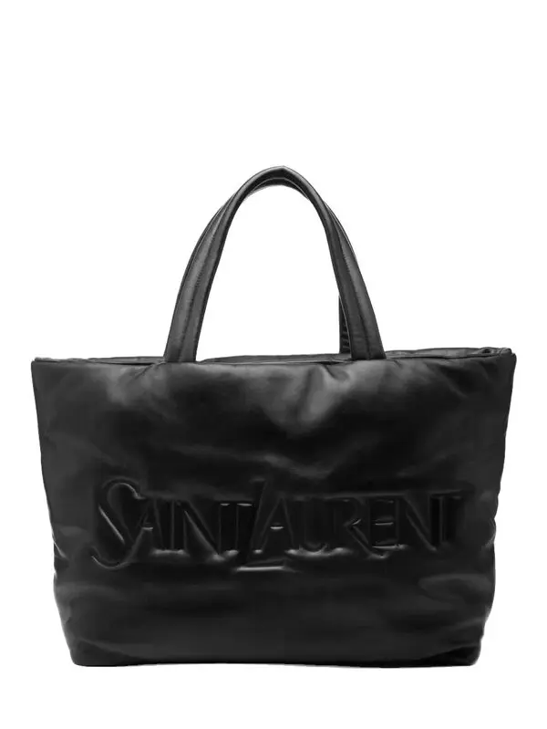 Saint Laurent Wide Puffer Tote Bag - Black