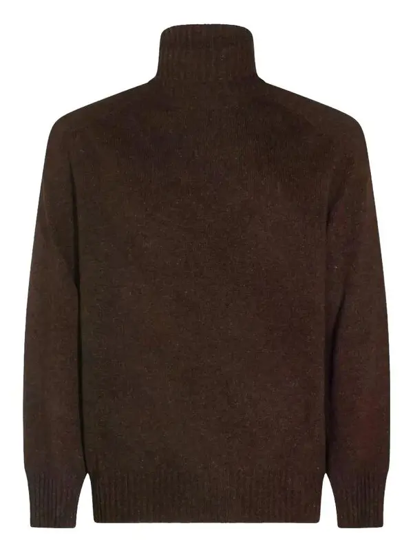 Malo Roll Neck Cashmere Sweater - Brown