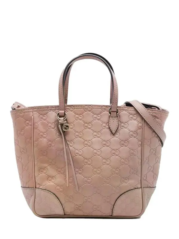 Gucci Embossed Leather Small Satchel - Pink