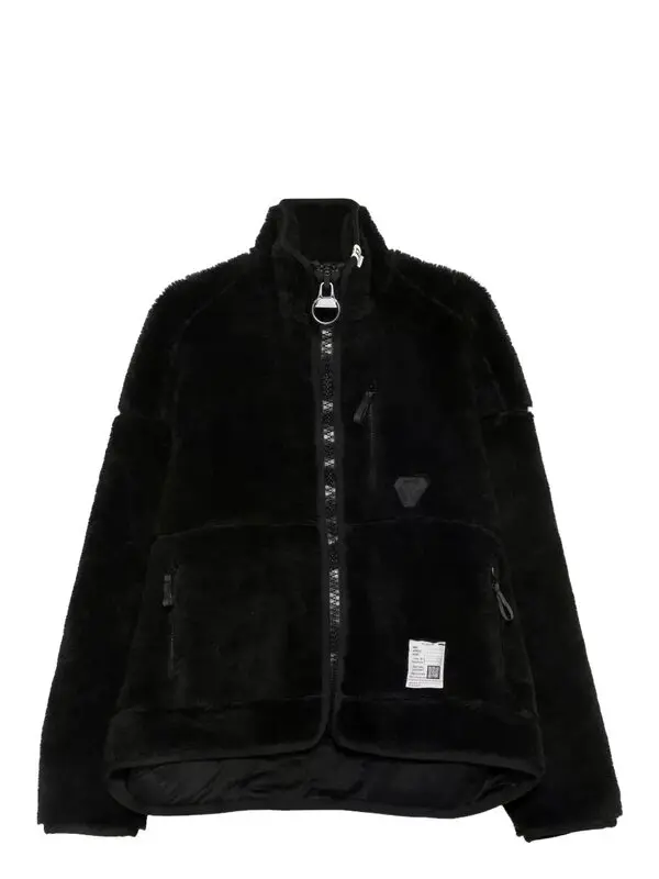 Mihara Yasuhiro Fleece Zip-up Jacket - Black