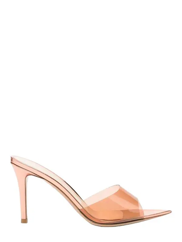 GIANVITO ROSSI Elle Open-toe Metallic Stiletto Sandals - Pink