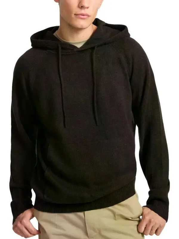 YVES SALOMON Drawstring Raglan-sleeve Hoodie - Brown