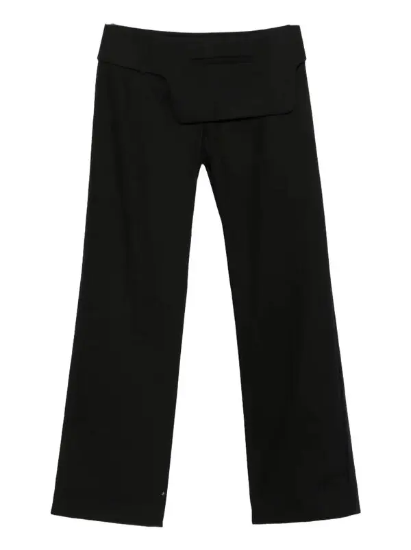 ST. AGNI Belt Detail Straight Leg Trousers - Black