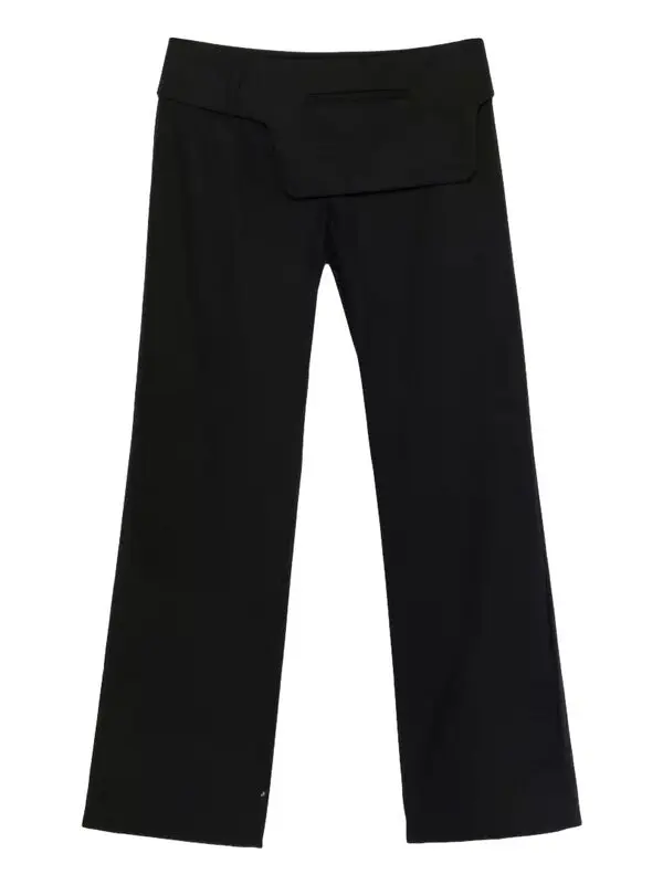 ST. AGNI Belt Detail Straight Leg Trousers - Black