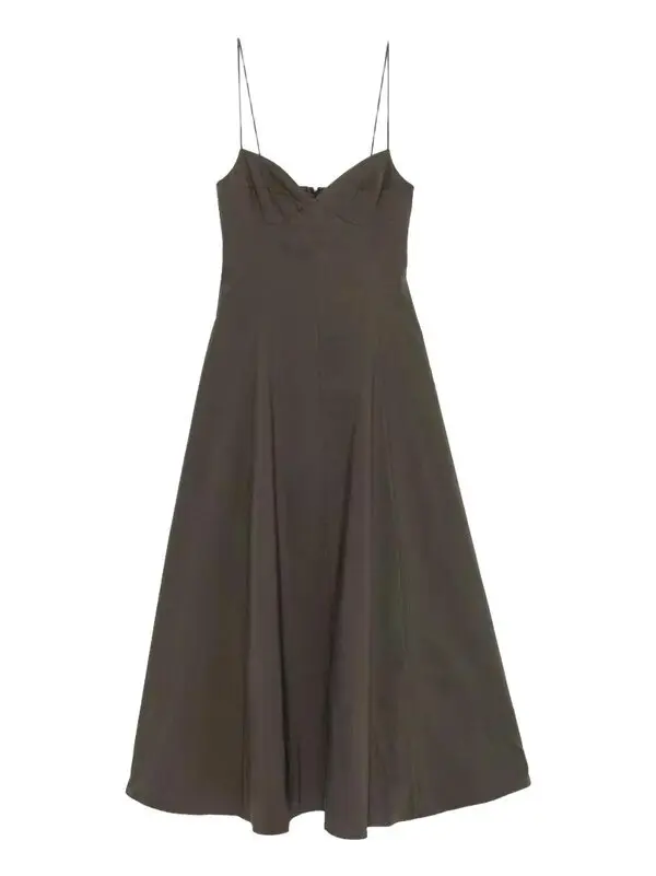 ST. AGNI Panelled Midi Dress - Brown