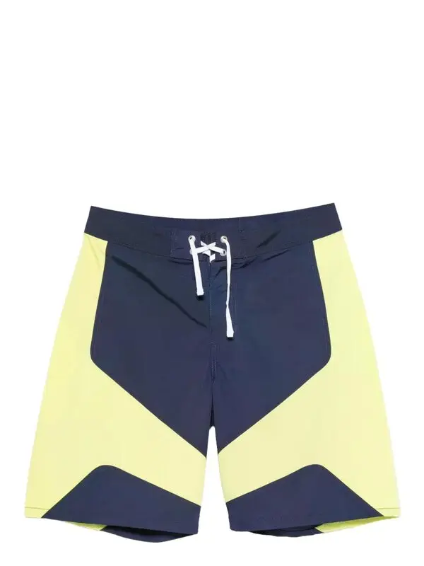 StÜssy Octane Board Panelled Drawstring Shorts - Blue