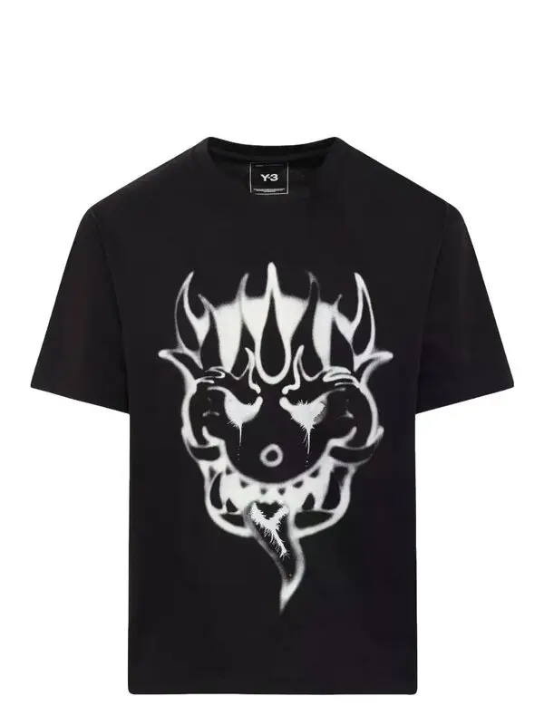 Y3 Yaksha Graphic-print T-shirt - Black