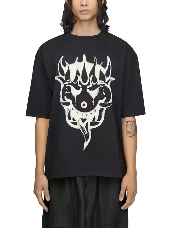 Y3 Yaksha Graphic-print T-shirt - Black