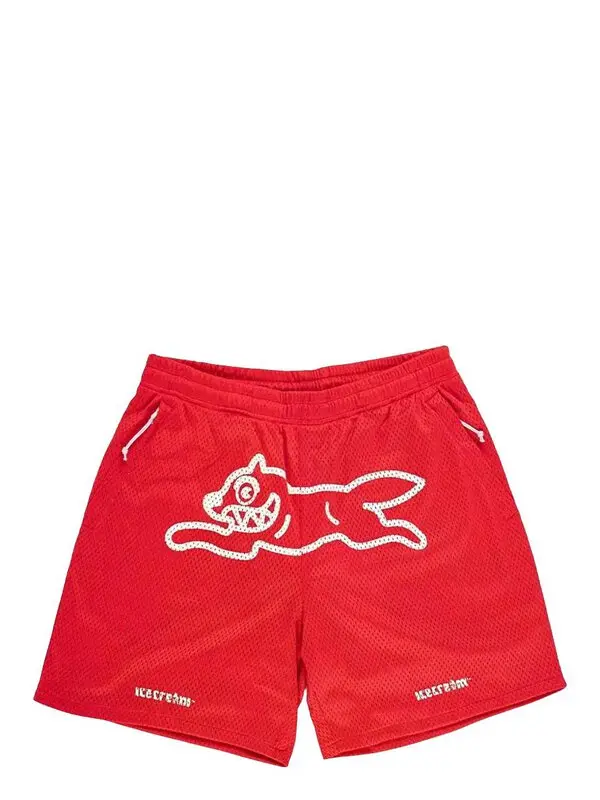 ICECREAM Slurpee Logo Print Mesh Shorts - Red